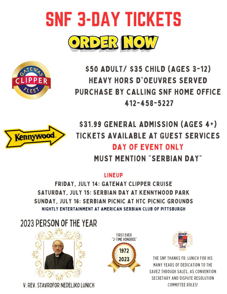 2023 SNF 3-DAY WEEKEND - American Srbobran